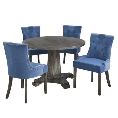 Laurel Foundry Modern Farmhouse Tannehill 5 Piece Pedestal Dining Set
